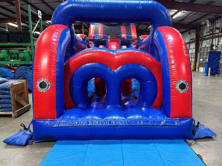 70′ Extreme Run & Climb Inflatable Obstacle Course w/ Interactive Light ...