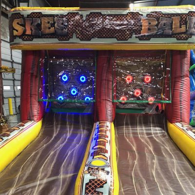 Skee Ball 2.0 with Scoring - 2 Player, 2 Lane Inflatable Arcade Game ...