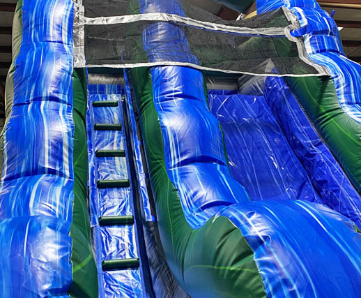 15' Blue Crush Inflatable Water Slide - Wet or Dry Slide Rental ...